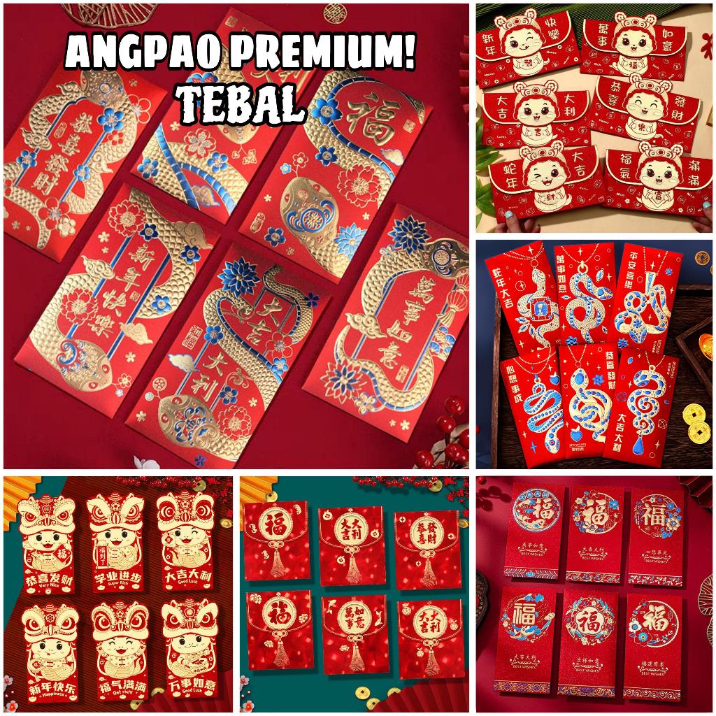 Jual [PREMIUM] ANGPAO IMLEK NETRAL ULAR 2025 PANJANG GLITTER BIRU 3D TIMBUL SHIO ULAR HONG BAO ...