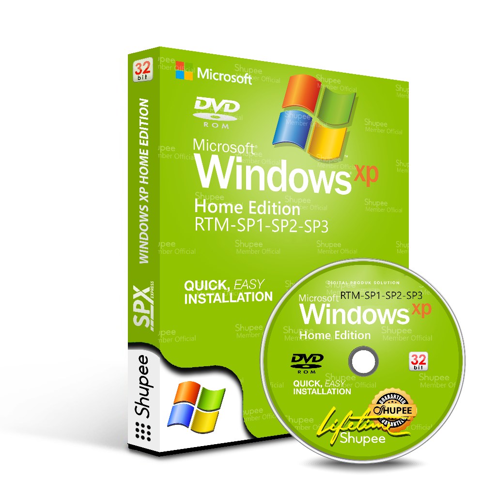 Jual CD Win Xp Home Edition x86 (32-Bit) RTM SP1 SP2 SP3 Original ...