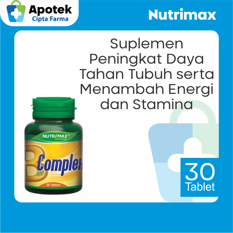 Jual Nutrimax B Complex Vitamin B Kompleks Komplek Vitamin B1 Vitamin ...