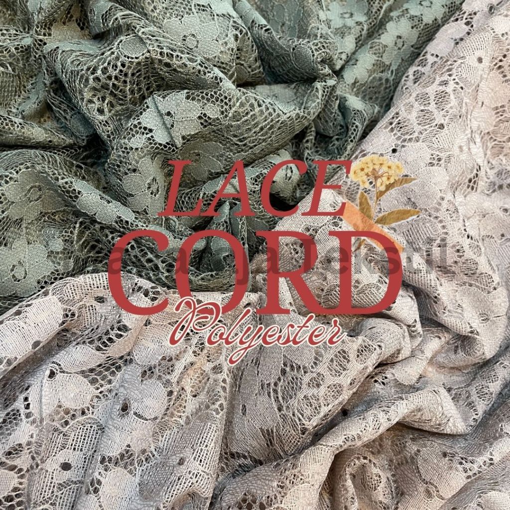 Jual Lace Cord Polyester / Brukat Bunga / Brukat Polyester / Kain ...