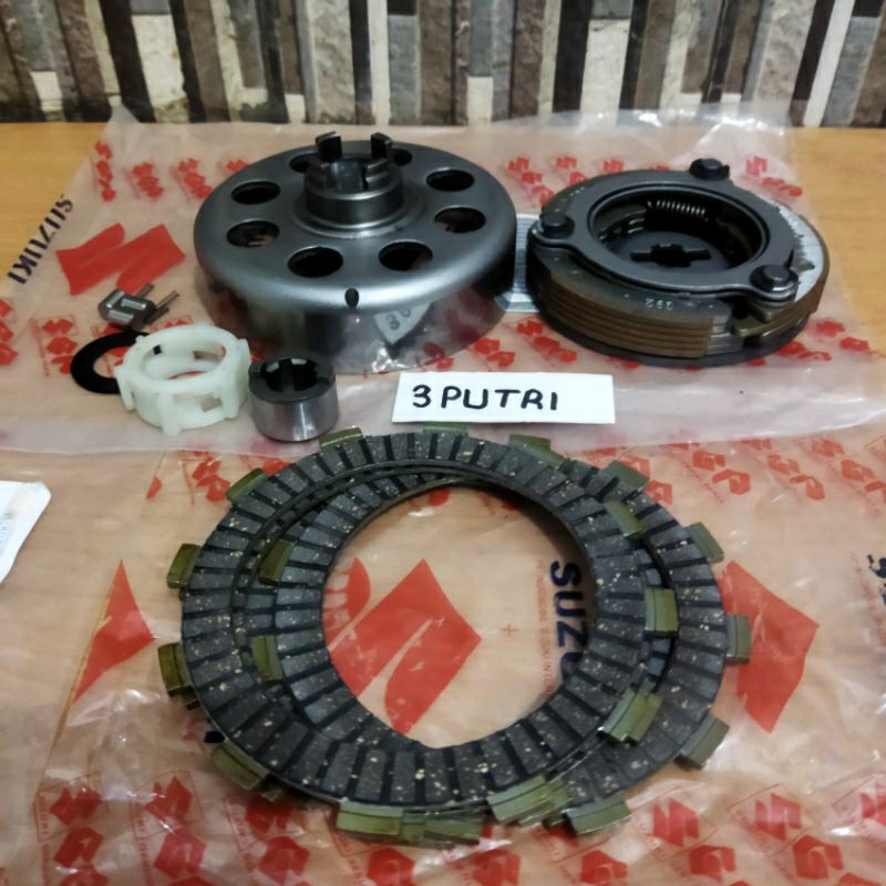 Jual Paket lonceng mangkok ganda+ganda assy kampas kopling Smash 110 new Shogun 125 4barnag ...