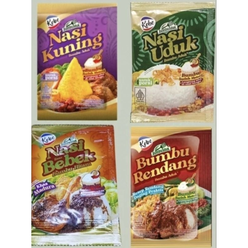 Jual KOBE BUMBU INSTANT NASI UDUK/NASI KUNING/ BEBEK/ RENDANG | Shopee ...
