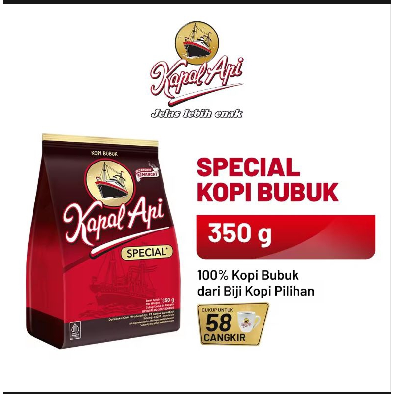 Jual Kopi Kapal Api Spesial 350gr/silver 350gr | Shopee Indonesia