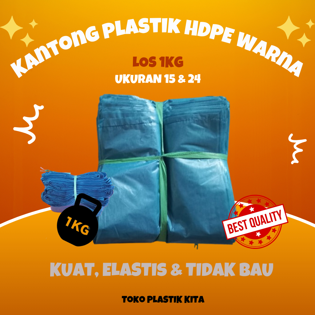 Jual [BERAT 1KG] Kantong plastik warna kiloan los 1kg / kresek warna ...