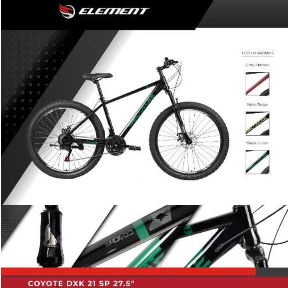 Jual SEPEDA GUNUNG MTB ELEMENT COYOTE UKURAN 26 / 27,5 INCH | Shopee ...