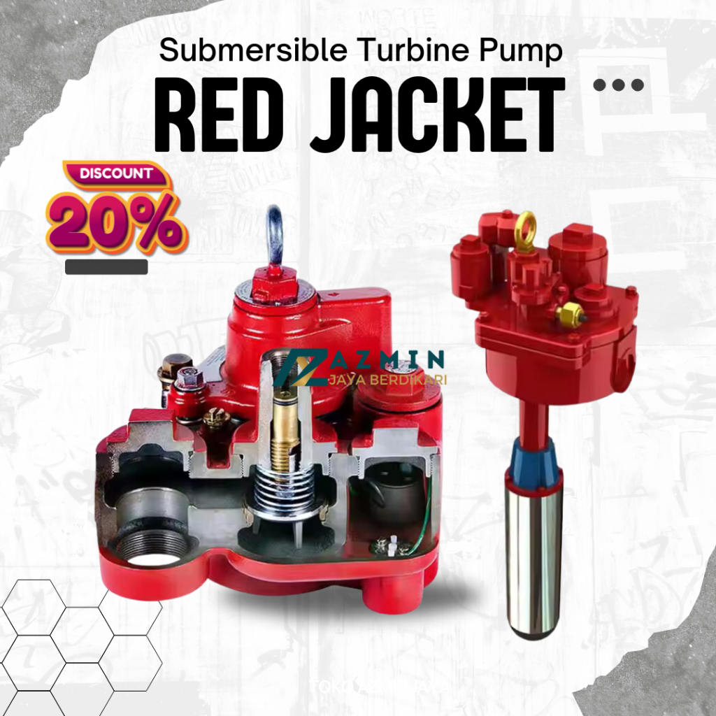 Jual STP Red Jacket Submersible Turbine Pump Pompa Submersible Bahan ...