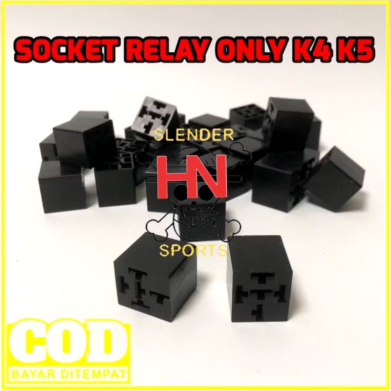 Jual SOCKET RELAY BLACK - SOKET RELAY KAKI 4 KAKI 5 HITAM - SOCKET ONLY ...
