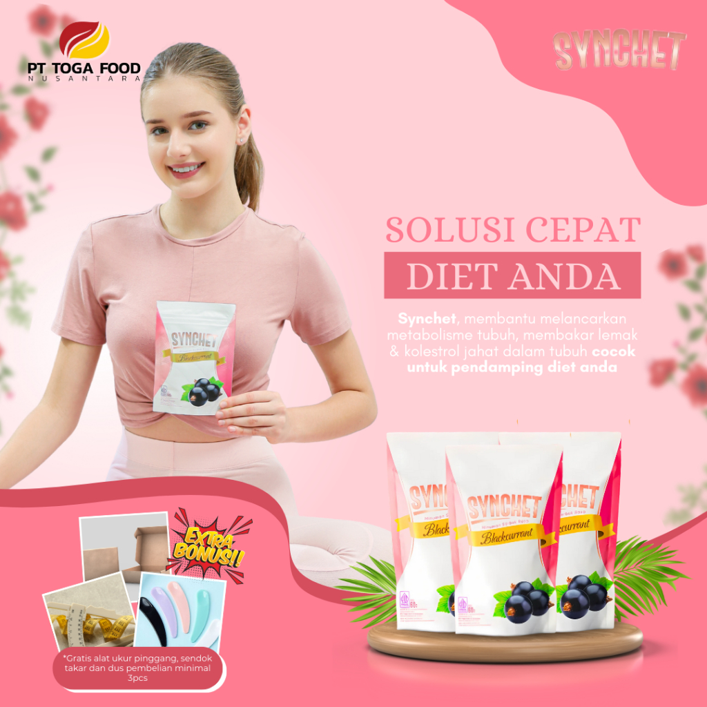 Jual SYNCHET - Minuman Serbuk Rasa Blackcurrant Untuk Diet | Pencahar Lemak Jahat Penurun Berat ...