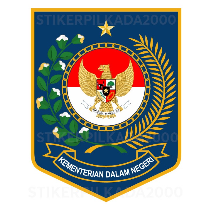 Jual STIKER VINYL TEMPELAN KACA LOGO KEMENDAGRI / LOGO KEMENTERIAN ...