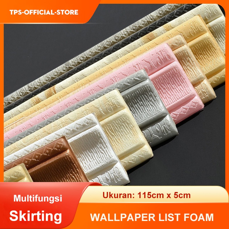 Jual Wallpaper List Foam Stiker Dinding（115cm*5cm） / Wallborder Foam 3D ...