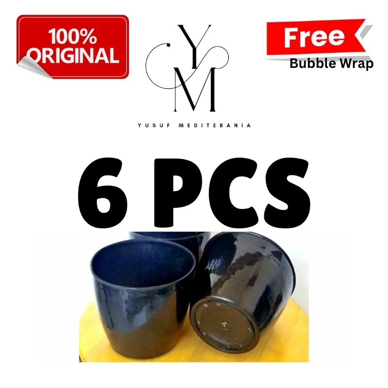 Jual 6 PCS POT CAWAN / POT TAWON POLOS HITAM ANGGREK PHILODENDRON PHILO ...