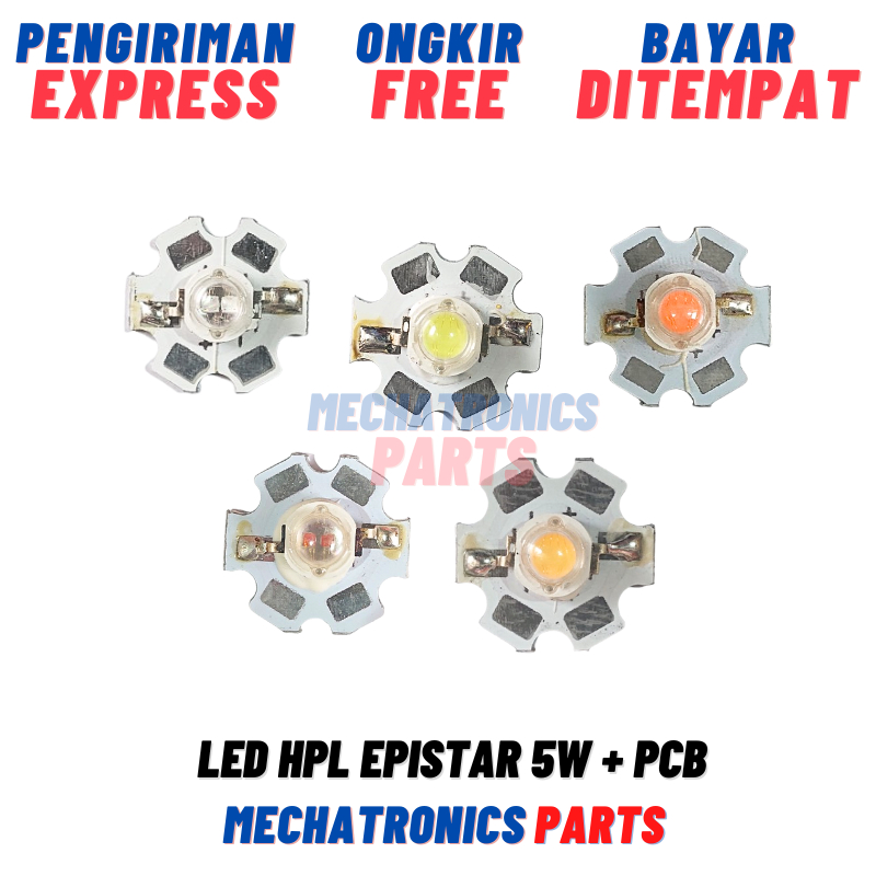 Jual LED HPL Epistar 5W + PCB DC Lampu Dekorasi Sorot Super Terang ...