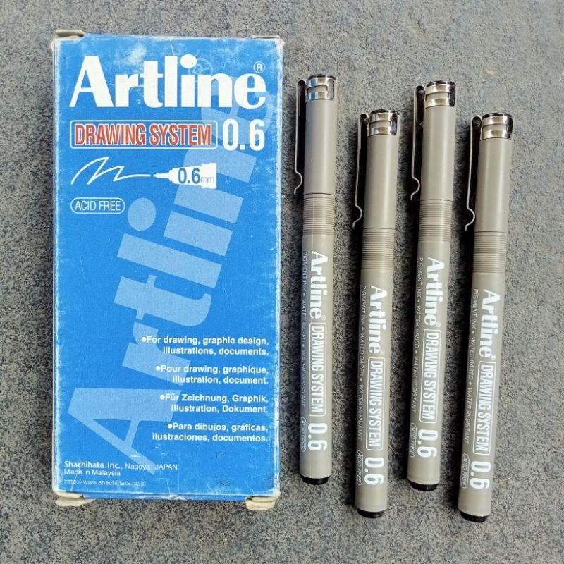 Jual Pulpen Gambar Drawing Pen Artline 0,6 mm ( Pcs ) [ Original ...