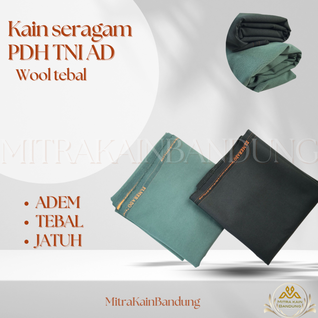 Jual kain elmerald bahan seragam TNI AD pdh pdl sni | Shopee Indonesia