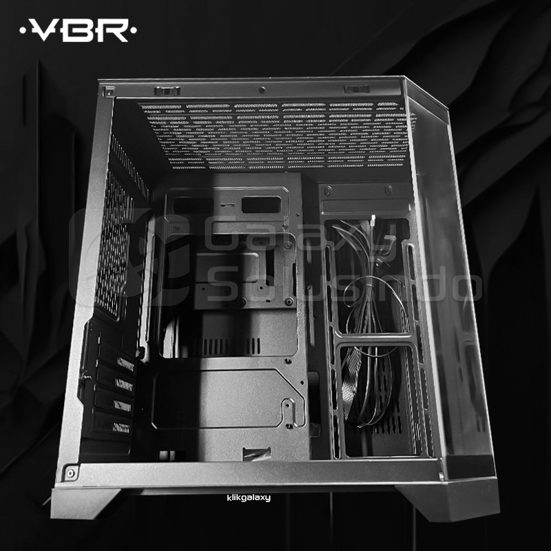 Jual VBR Z-7 Dual Chamber Tempered Glass M-ATX Gaming Case - Z7 Black ...