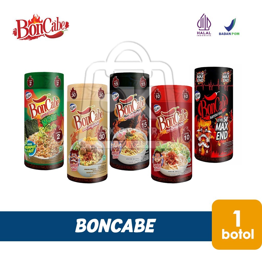 Jual Bon Cabe Botol Rasa Original Boncabe Nori / Sambal Tabur Level 10 ...
