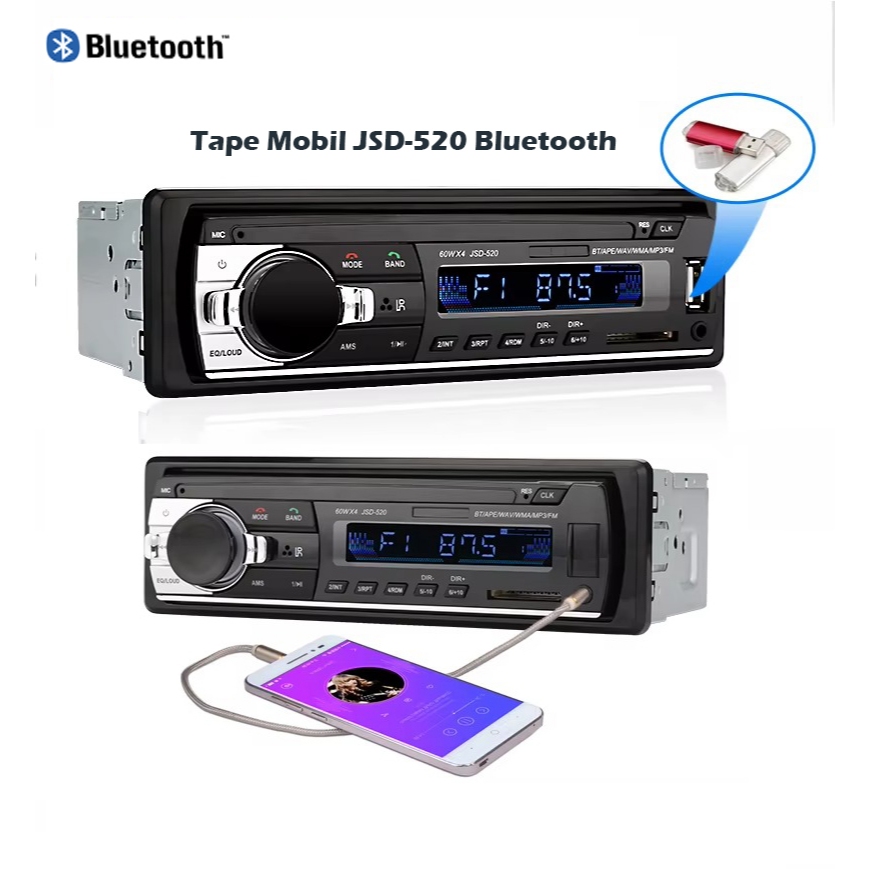 Jual Tape Mobil dilengkapi Bluetooth Audio Radio Multifungsi USB MP3 FM Radio high quality ...