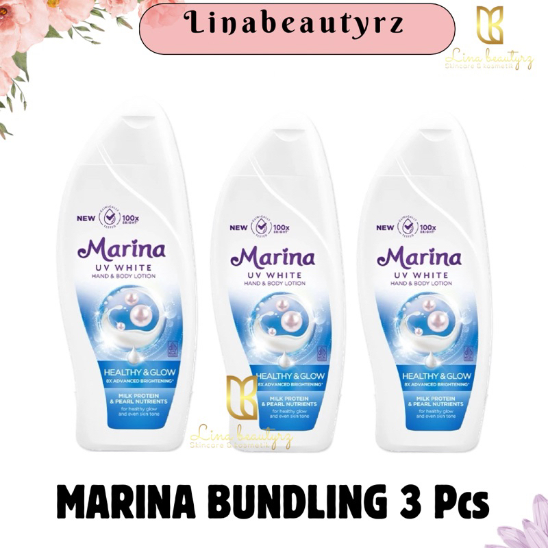Jual [DAPAT 3] MARINA Lotion Healthy & Glow Biru 185ml | Shopee Indonesia