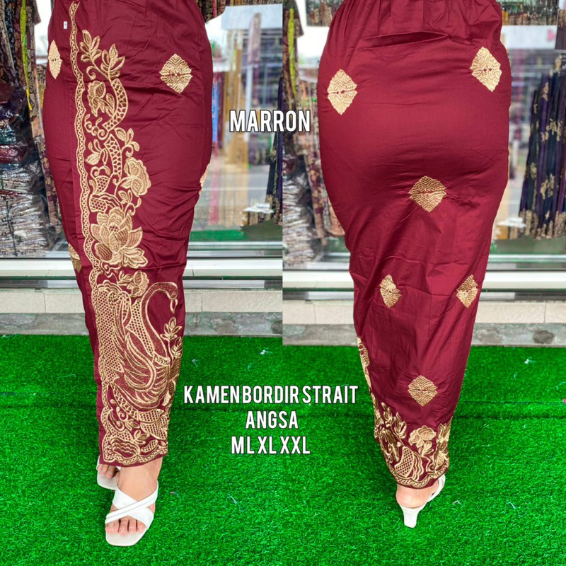 Jual KAMEN JADI BORDIR STRAIT MOTIF ANGSA | Shopee Indonesia