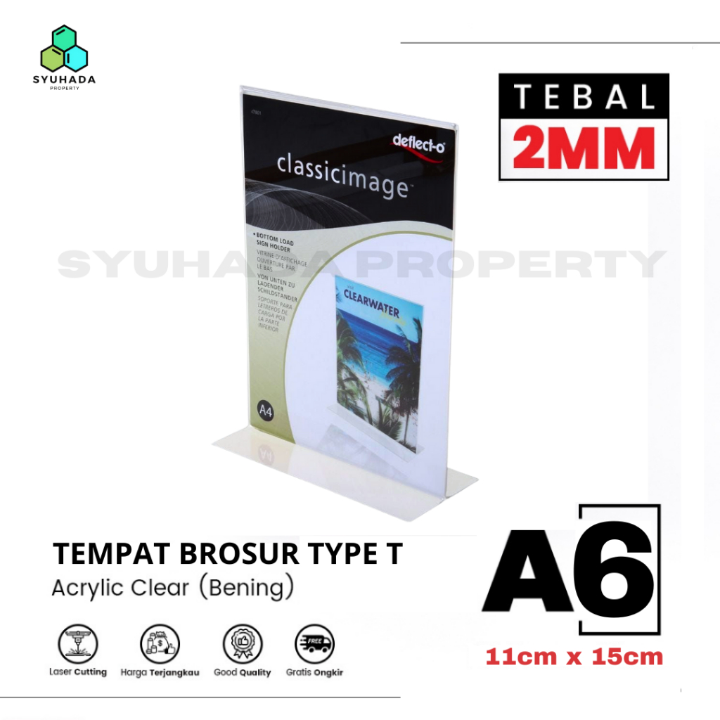 Jual Tempat Brosur Akrilik A6 2mm / Akrilik Tent Holder / Acrylic Qris Barcode (T A6) | Shopee ...
