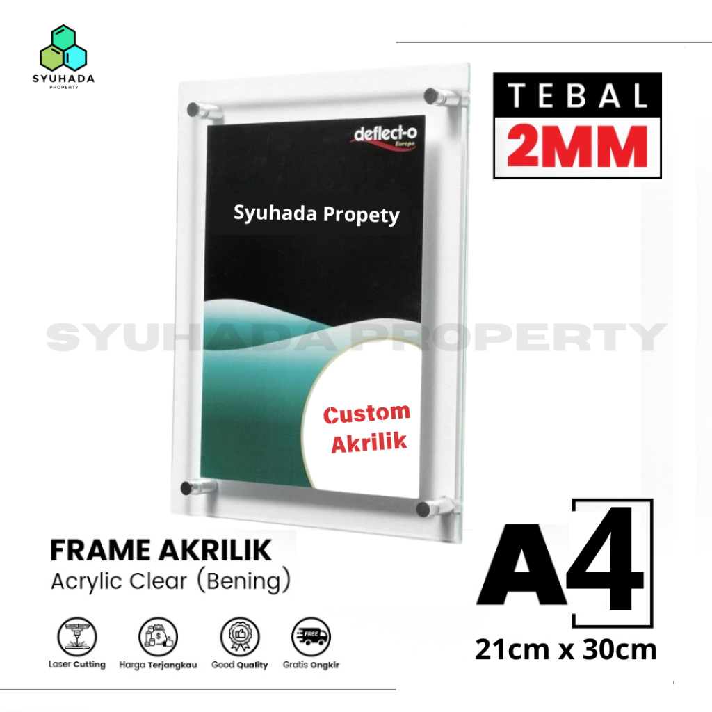Jual PROMO !!! Frame Akrilik A4 / Bingkai Poster Dinding / Display Menu Acrylic (F A4 ) | Shopee ...