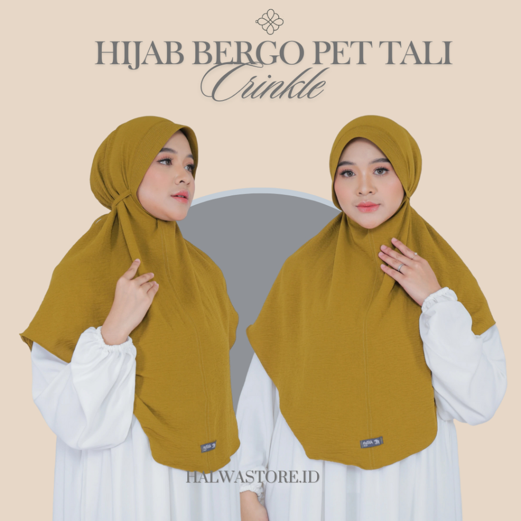 Jual Bergo crinkle airflow ped tali size L/hijab instan crinkle airflow size L ped | Shopee ...