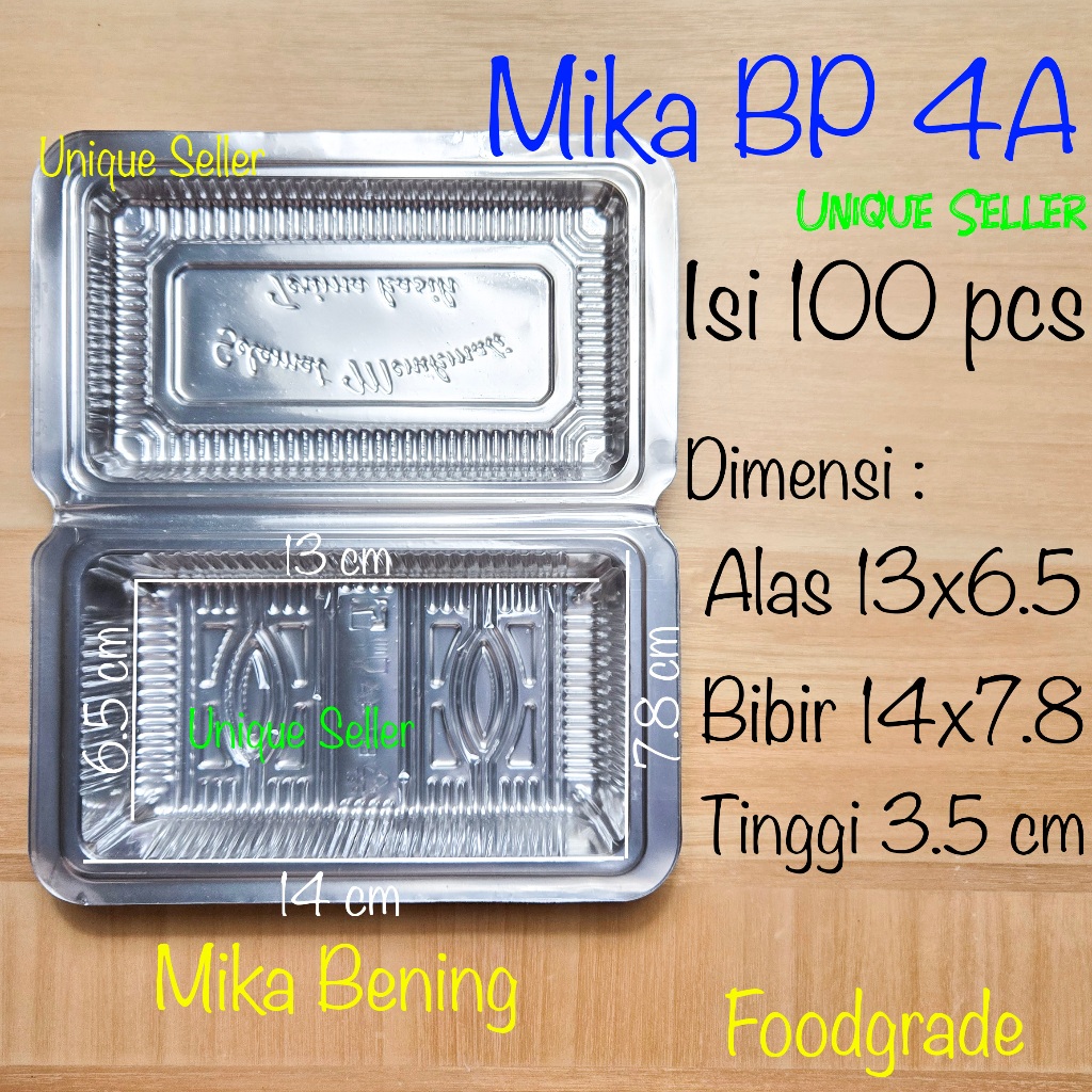 Jual [Isi100] Mika 4A BP 4 A Uk 14x8x3.5 cm / Mika Mie Bihun Bakmi Nasi 4A 4 A BP / Mika Kue ...