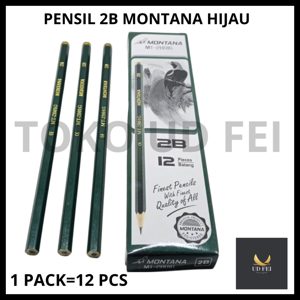 Jual (1 PACK=12 PCS) Pensil 2B / Pensil 2B Murah / Pensil 2B Montana / Pensil 2B LAPIZ / Pensil ...