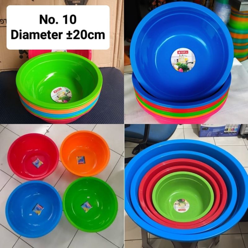 Jual baskom plastik baskom bulat Lion Star No.10 diameter 20cm | Shopee ...