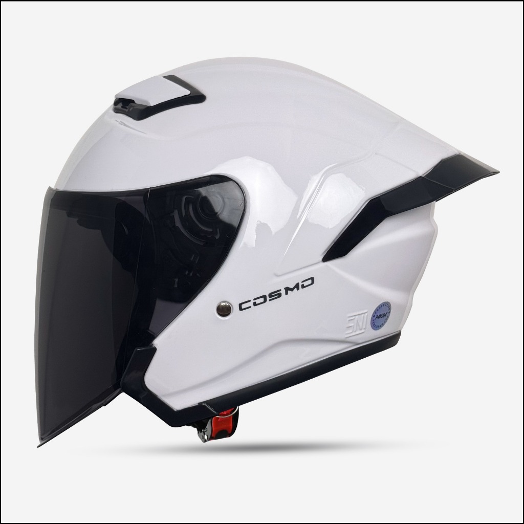 Jual Helm Half Face Hkm Cosmo Solid White Helm Terbaru Pria Wanita Dewasa Termurah SNI COD ...