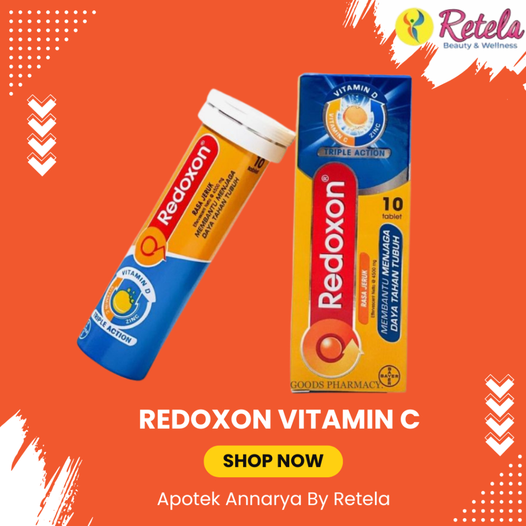 Jual Redoxon Vitamin C, D & Zinc Isi 10 Tablet / Multivitamin Daya ...