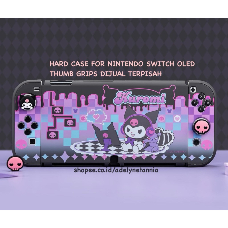 Jual Geekshare Sanrio Kuromi Hello Kitty Hard Case Thumb Grips for ...