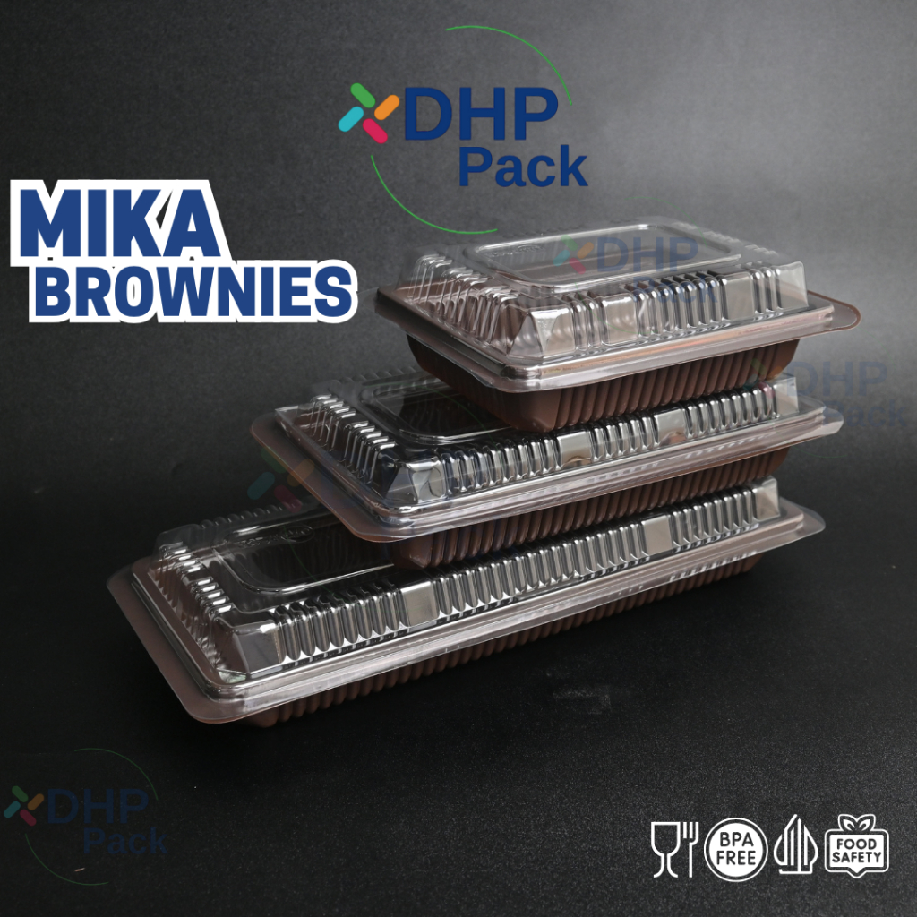 Jual Mika Brownies Hitam / Kotak Puding / Mika Sushi Bahan HIPS Food ...