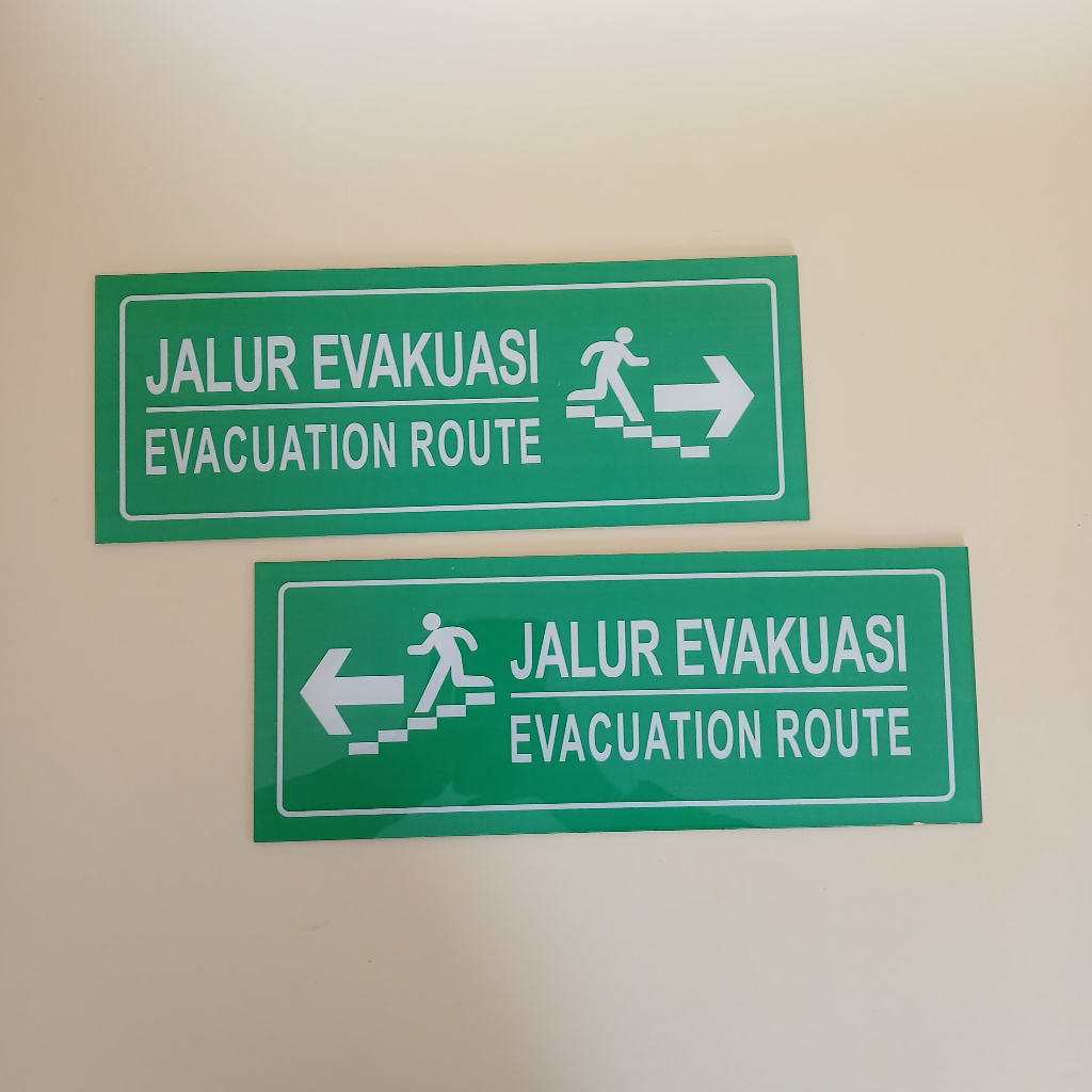 Jual Rambu Akrilik Evakuasi Tangga / Akrilik Jalur Evakuasi Tangga ...