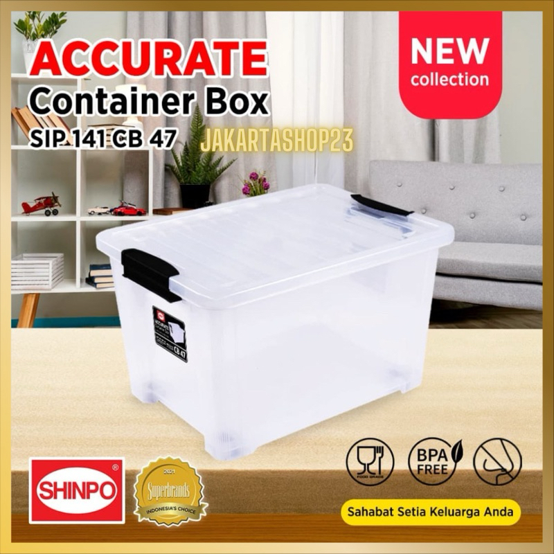 Jual SHINPO Accurate Kontainer Plastik 47 Liter Dengan Roda Container ...