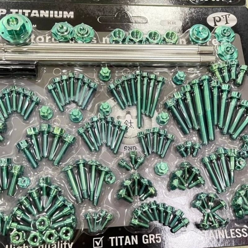 Jual BAUT TITANIUM NINJA R SS FULL SET LENGKAP 1 MOTOR | Shopee Indonesia