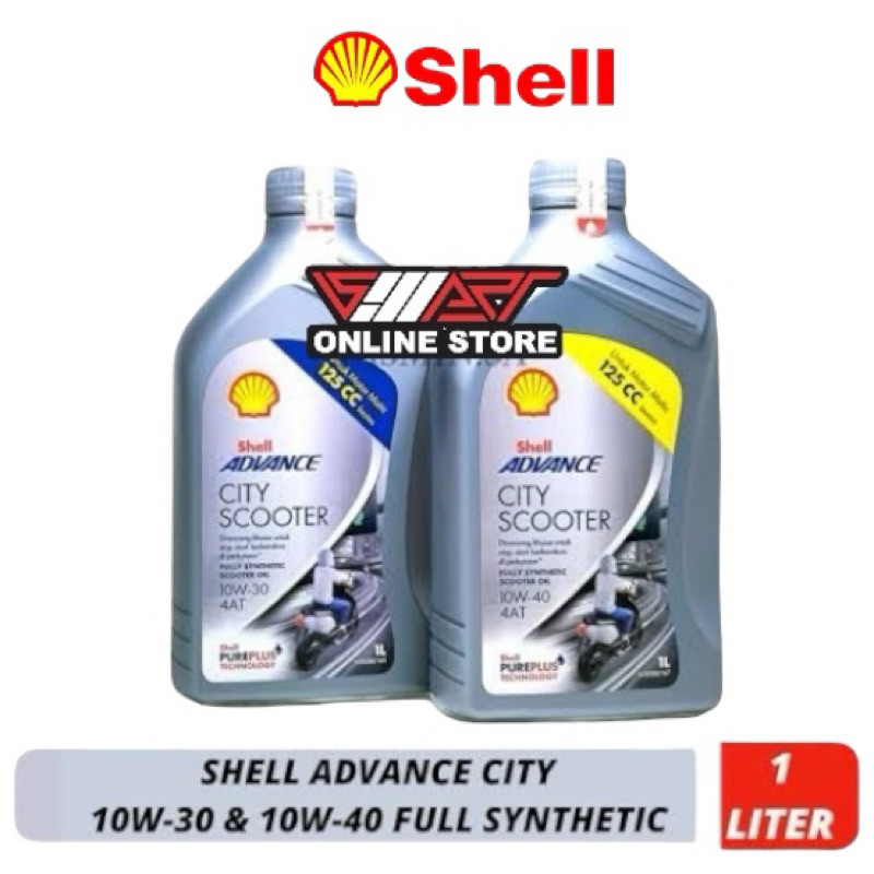 Jual OLI SHELL ADVANCE CITY SCOOTER MATIC 10W/30 DAN 10W/40 1 LITER ...
