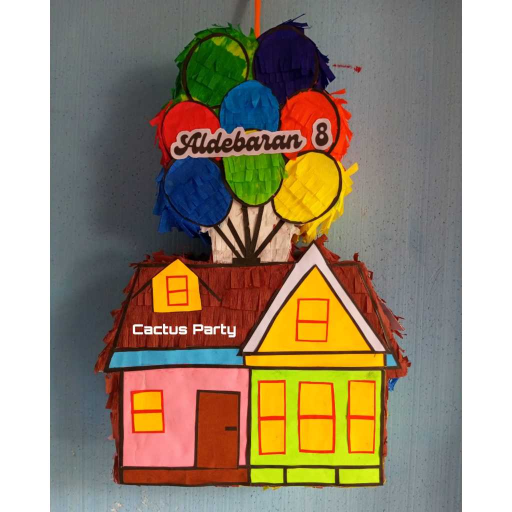 Jual Pinata Pukul/Pinata Tarik Karakter Ulang tahun Motif Rumah balon ...
