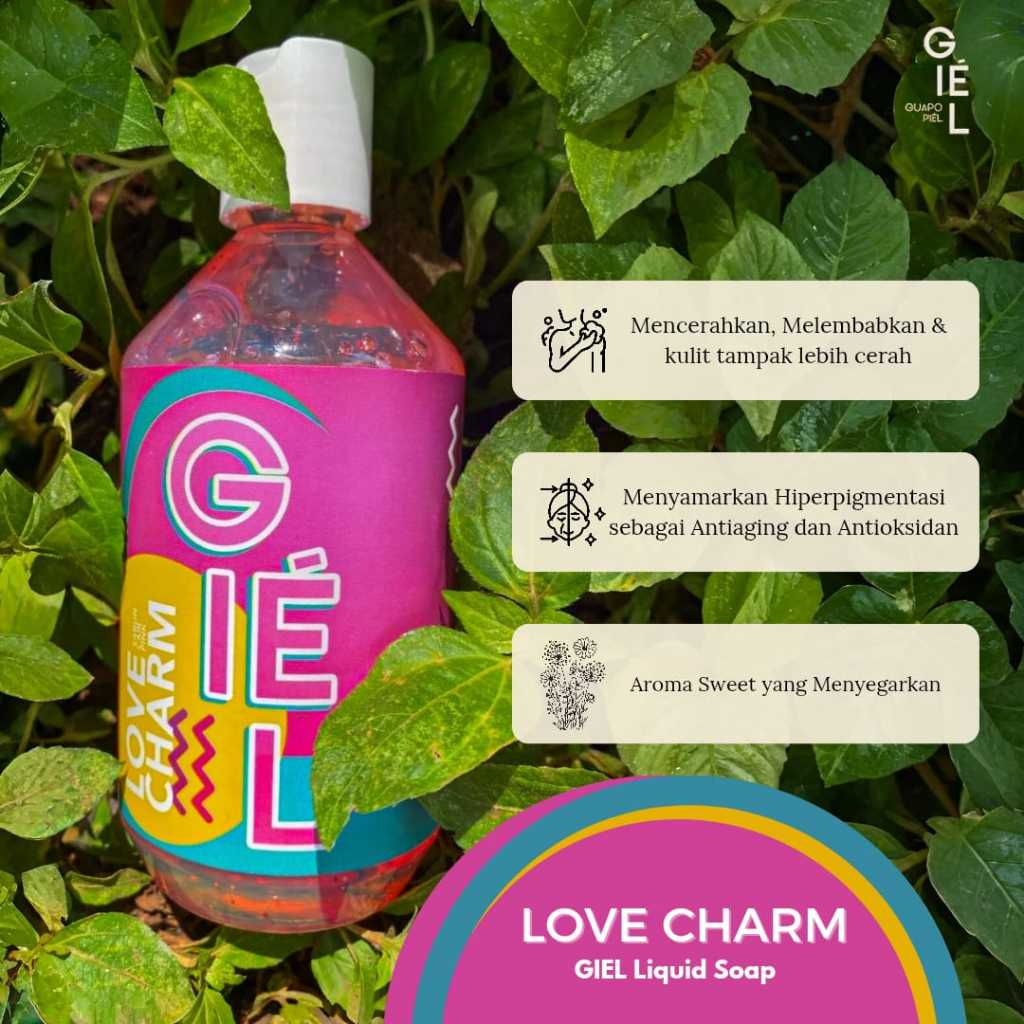 Jual Sabun Cair GIEL LOVE CHARM pink 350 ml | Shopee Indonesia