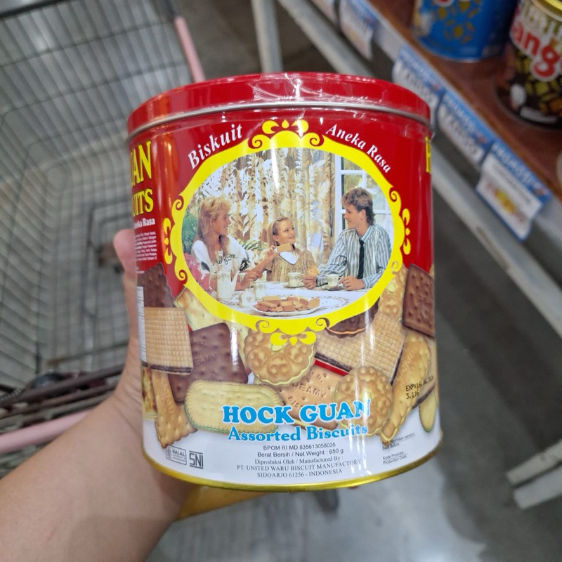 Jual HOCK GUAN assorted Biscuits 650gr kaleng | Shopee Indonesia