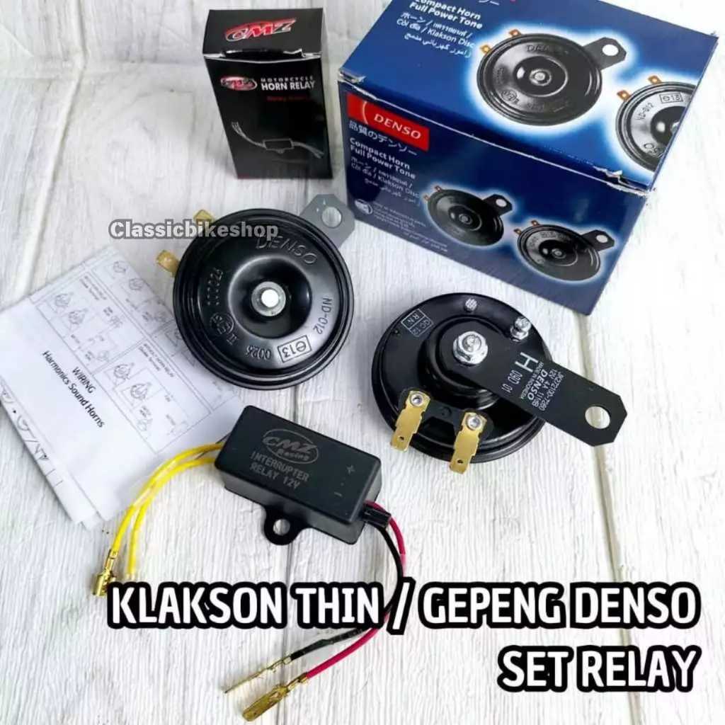 Jual Klakson DENSO Keong Trumpet Waterproof 12V Set Relay untuk mobil ...