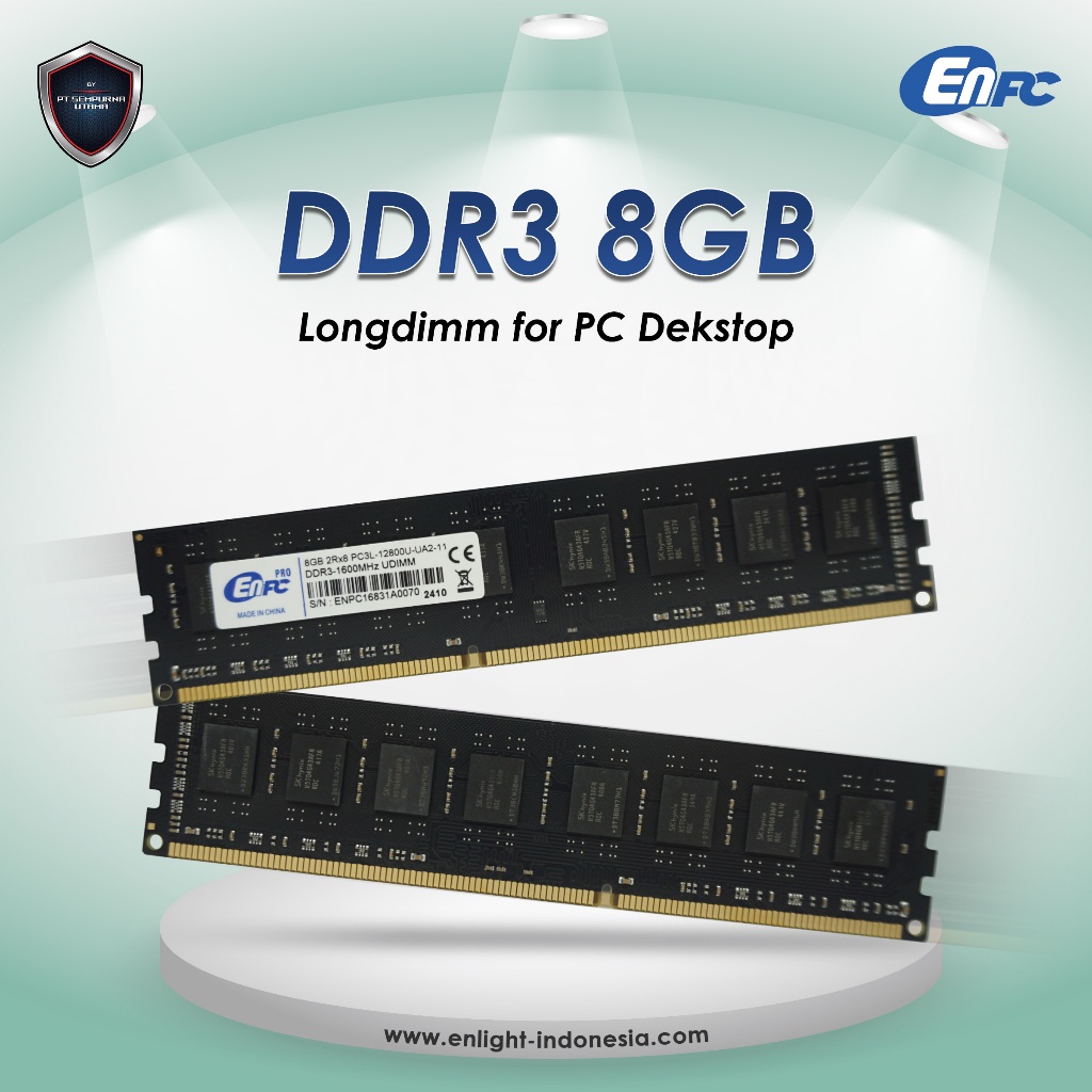 Jual Enlight ENPC Memory DDR3 8GB 1600Mhz Black Memory RAM Longdimm PC Dekstop | Shopee Indonesia