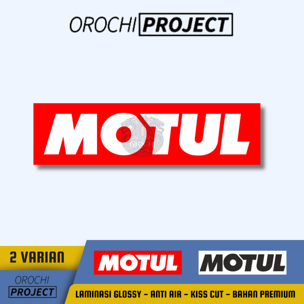 Jual Sticker Stiker Brand Logo MOTUL Engine Oil Vinyl Glossy Anti Air ...