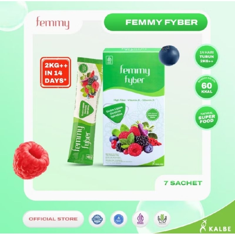 Jual Femmy Fyber Minuman Diet Fiber Serat Tinggi dengan Kandungan Vitamin C & Vitamin ...
