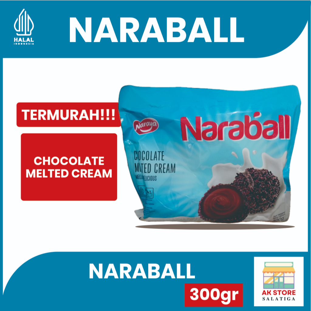 Jual Naraya NARABALL - 300gr Varian Cokelat, Stawberry, Pandan | Shopee ...