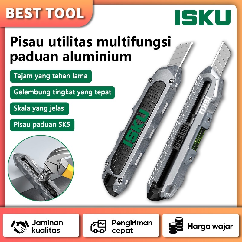 Jual ISKU Pisau Cutter multifungsi paduan aluminium/Knife Cutter Knife ...