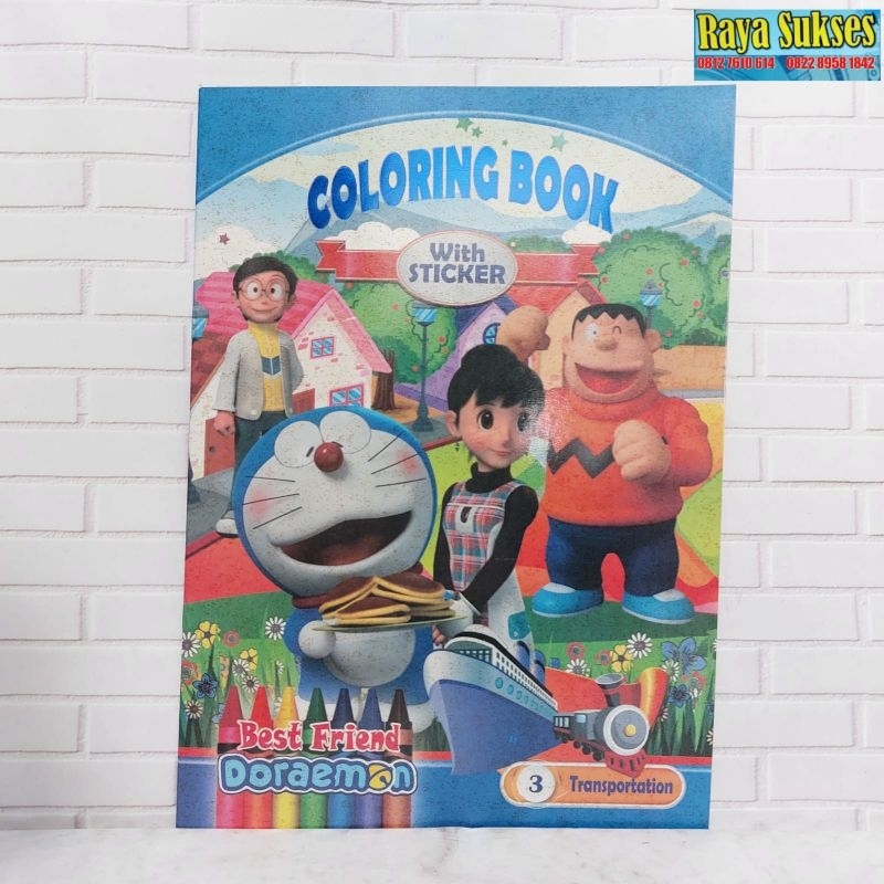 Jual Coloring Book Karakter A4 Free Sticker/Buku Mewarnai Karakter A4 ...