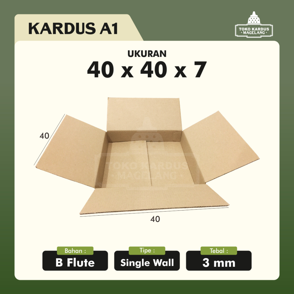 Jual 40x40x7 box kemasan packaging kardus dus karton | Shopee Indonesia