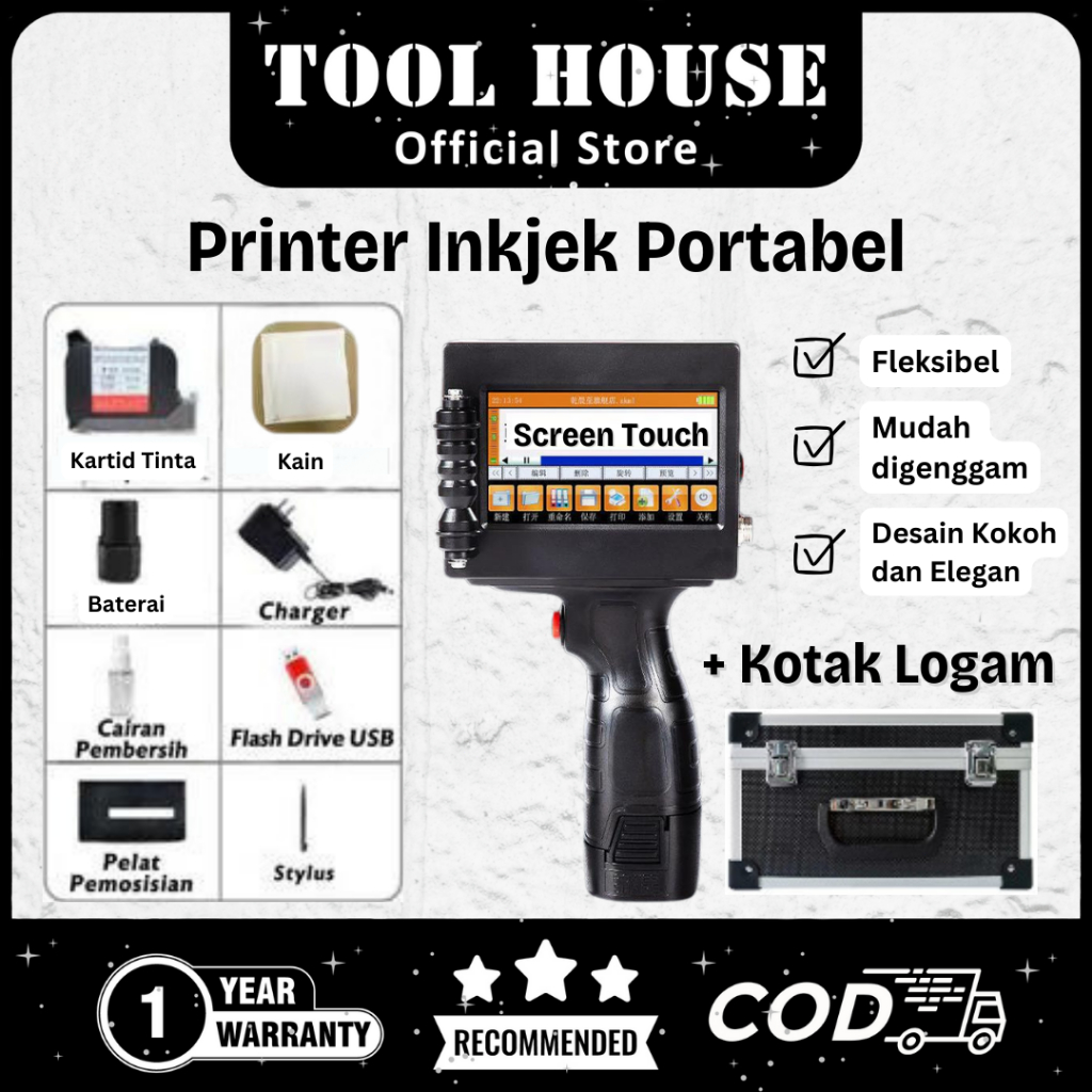 Jual Tool House [Garansi Toko 1 Tahun] Printer inkjet Genggam Portable ...