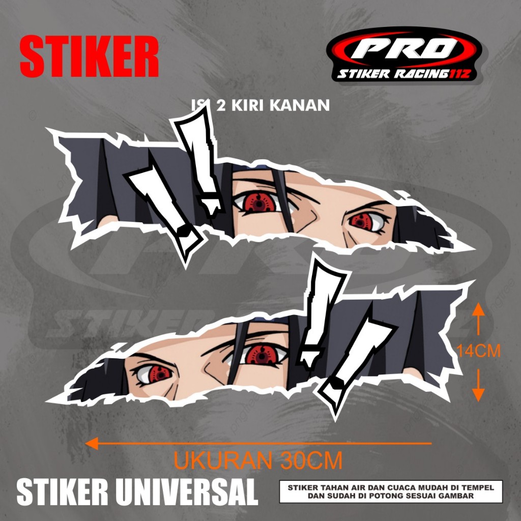 Jual Stiker Mata Anime Printcut Stiker Sepeda Listrik Stiker Universal ...